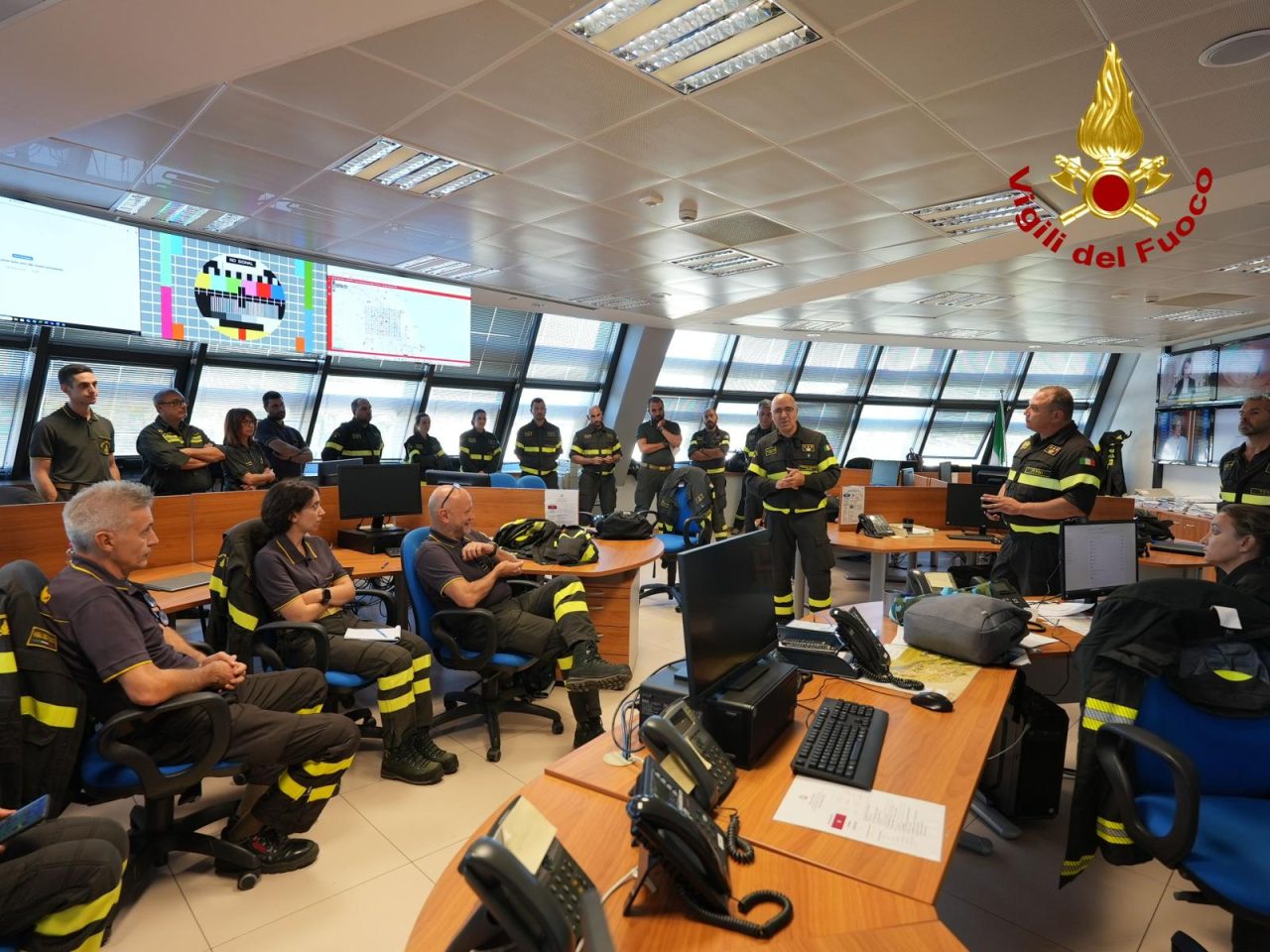 Maxi-esercitazione sismica dei Vigili del fuoco a Foligno